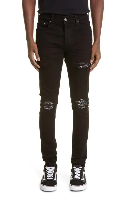 Amiri Mx1 Bandana Repair Jeans Black Od Editorialist