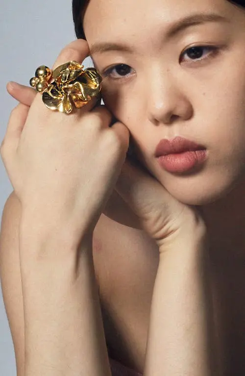 STERLING KING Delphinium Open Ring