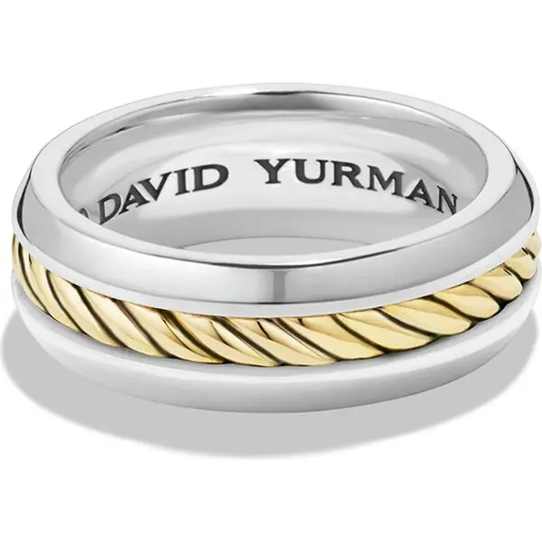 David Yurman Cable Classics Band Ring With 18k Gold - 18kyss