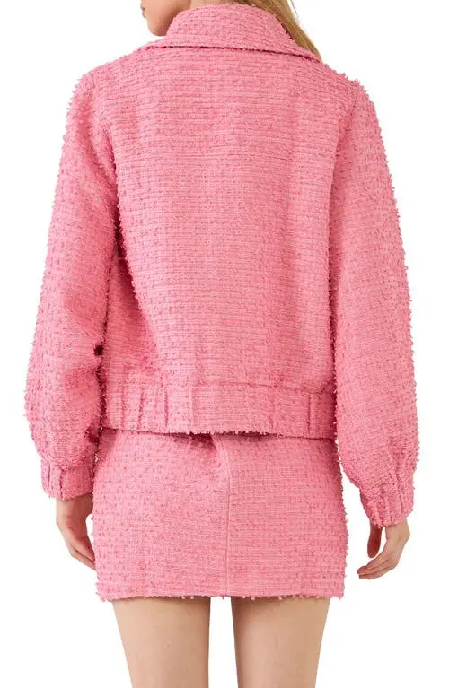 Endless Rose Bouclé Trucker Jacket