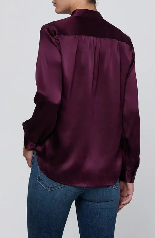 L'Agence Bianca Silk Satin Blouse