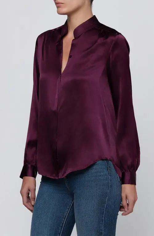 L'Agence Bianca Silk Satin Blouse