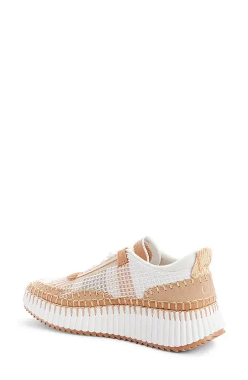 Chloé Nama Platform Sneakers - Brown/light Beige