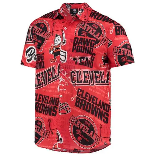 FOCO Cleveland Browns Thematic Button-up Shirt