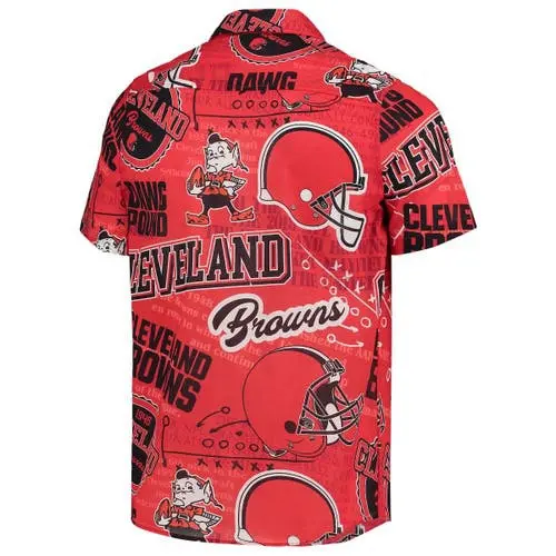 FOCO Cleveland Browns Thematic Button-up Shirt