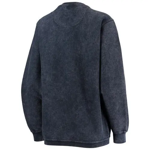 PRESSBOX Villanova Wildcats Comfy Cord Vintage Wash Pullover Sweatshirt - Navy