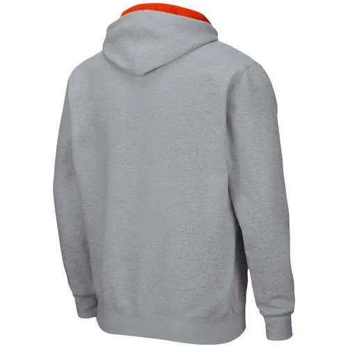 COLOSSEUM Clemson Tigers Arch & Logo 3.0 Full-zip Hoodie - Heather Gray