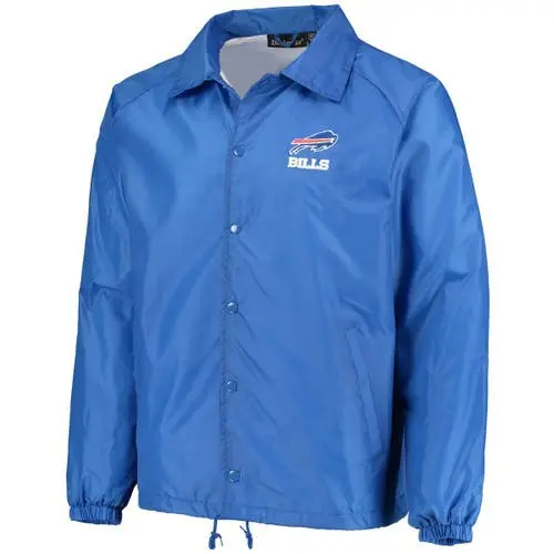 DUNBROOKE Buffalo Bills Coaches Classic Raglan Full-snap Windbreaker Jacket