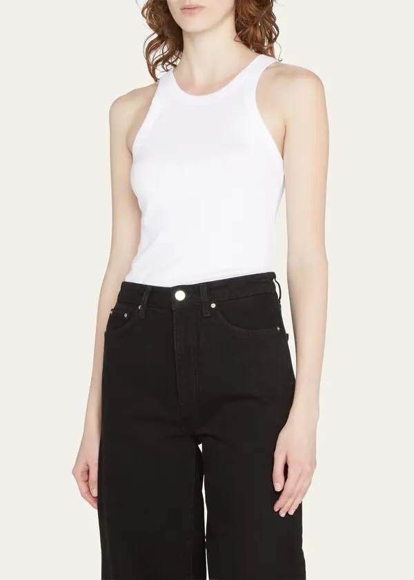TOTEME Curved Rib Tank - White