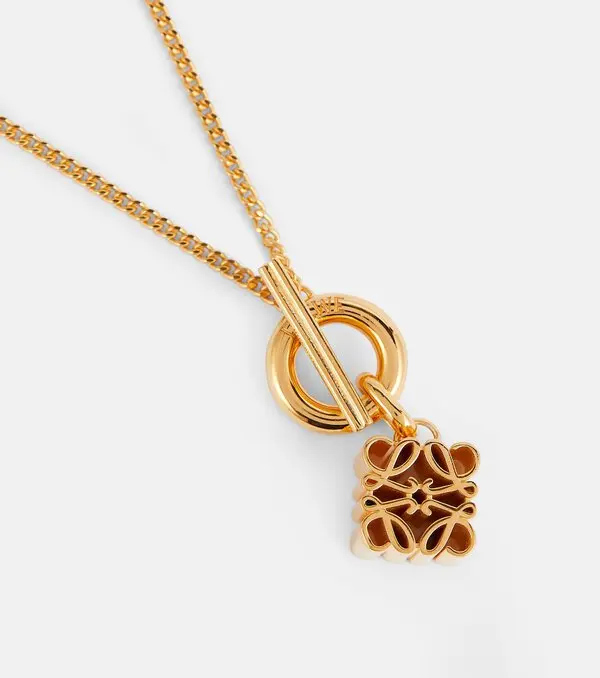 Loewe Anagram 24kt-plated Sterling Silver Necklace