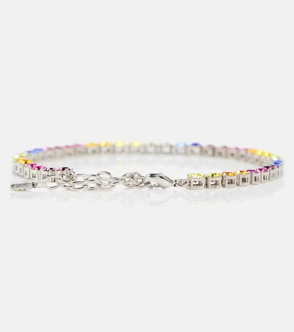 Amina Muaddi Tennis Crystal Anklet