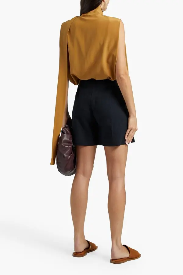 JOSEPH Tieneck Silk Crepe De Chine Top - Camel