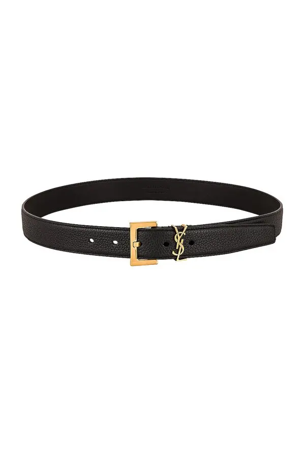 Saint Laurent Monogramme Belt - Noir