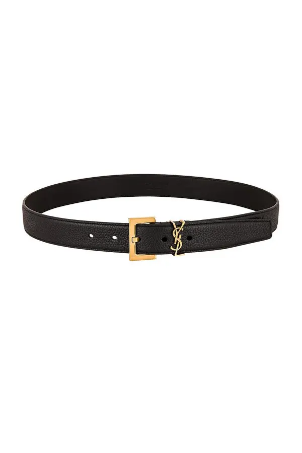 Saint Laurent Monogramme Belt - Noir