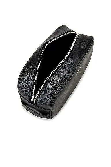 Saint Laurent Small Grooming Case In Black