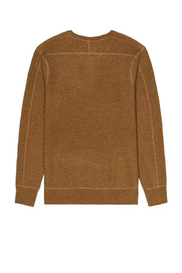 SCHOTT Button Henley Sweater - Camel