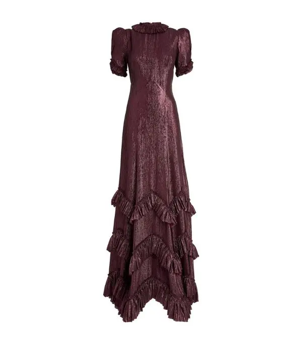 The Vampire'S Wife Sky Rocket Maxi Dress In Burgundy 31% Off
