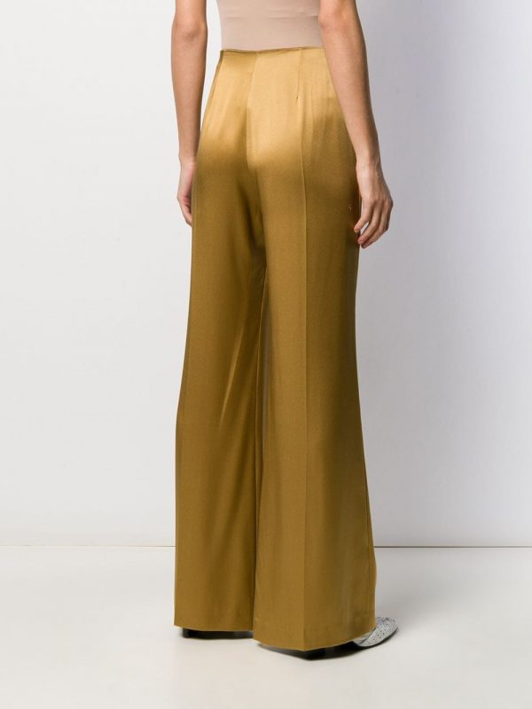 Devyn Flared Silk Trousers - Editorialist
