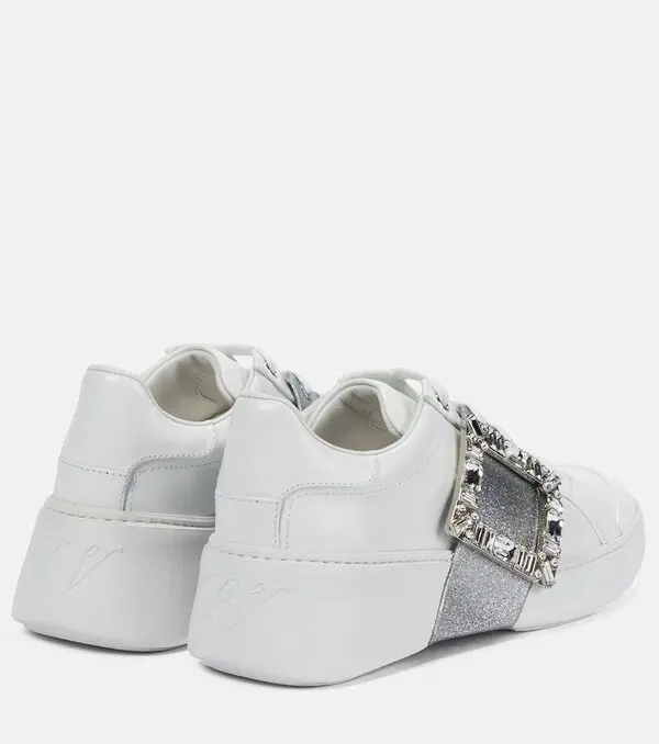 ROGER VIVIER Viv' Skate Leather Sneakers