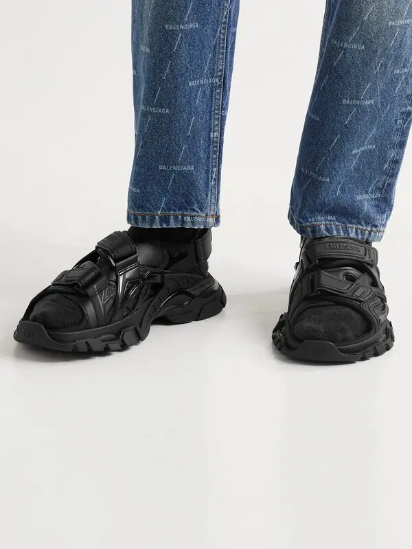 Balenciaga Track Neoprene And Rubber Sandals