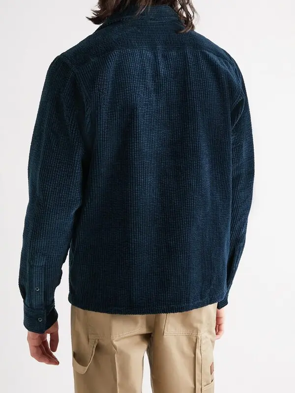 Acne Studios Denver Cotton-Blend Corduroy Overshirt In Blue - 30
