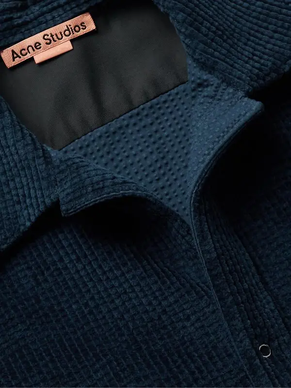 Acne Studios Denver Cotton-Blend Corduroy Overshirt In Blue - 30