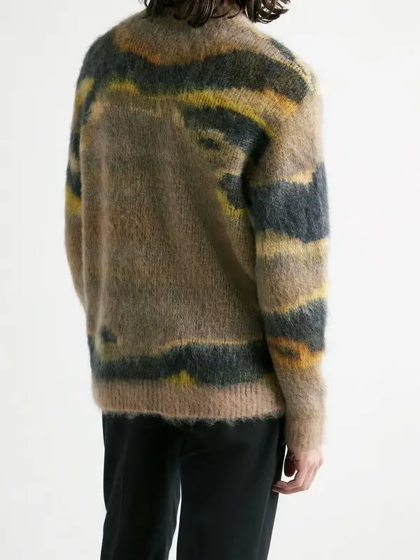 Acne Studios Klinac Brushed Jacquard-Knit Sweater In Multi - 30