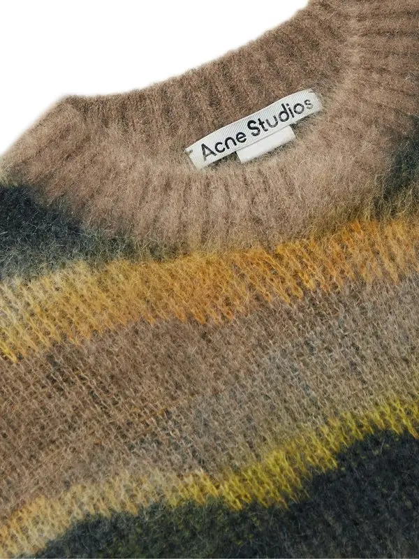 Acne Studios Klinac Brushed Jacquard-Knit Sweater In Multi - 30