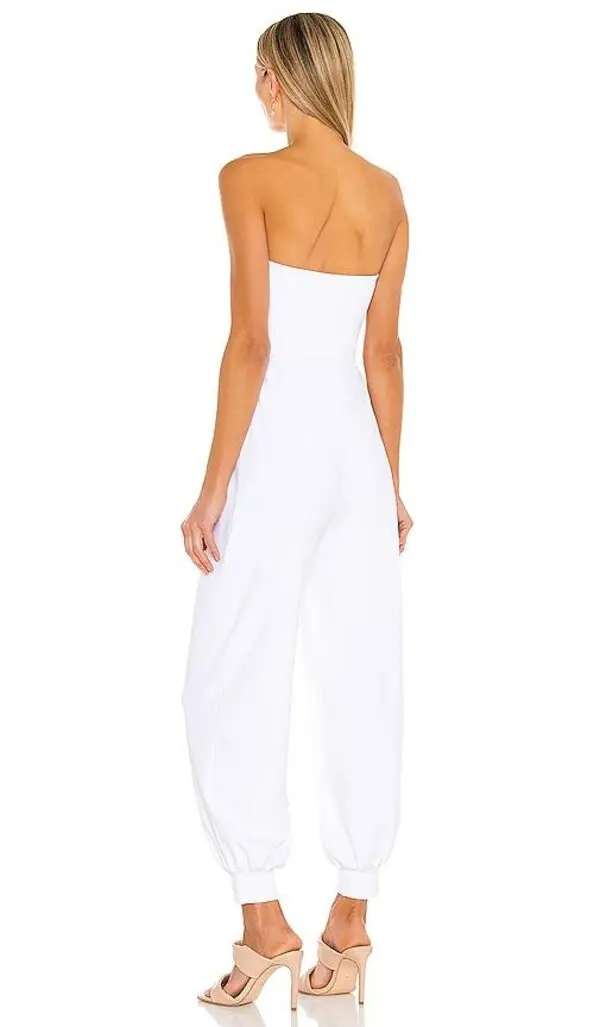 Susana Monaco Strapless Cuffed Ankle Jumpsuit - Sugar