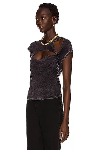 NOAM Slash Tee In Black