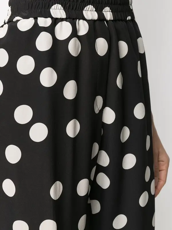 Valentino Garavani Polka-dot Straight-leg Trousers - Black