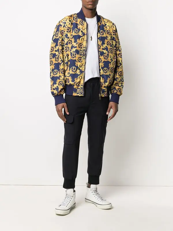 Versace Baroque Print Reversible Bomber Jacket