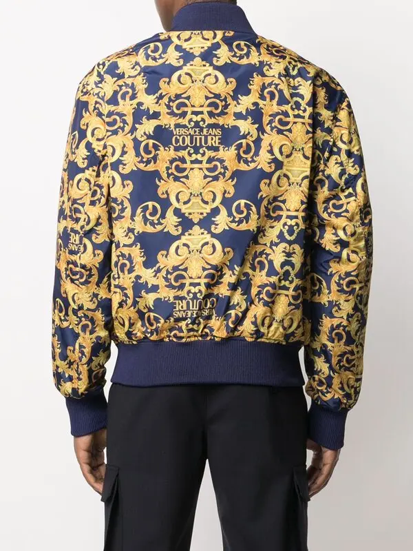 Versace Baroque Print Reversible Bomber Jacket