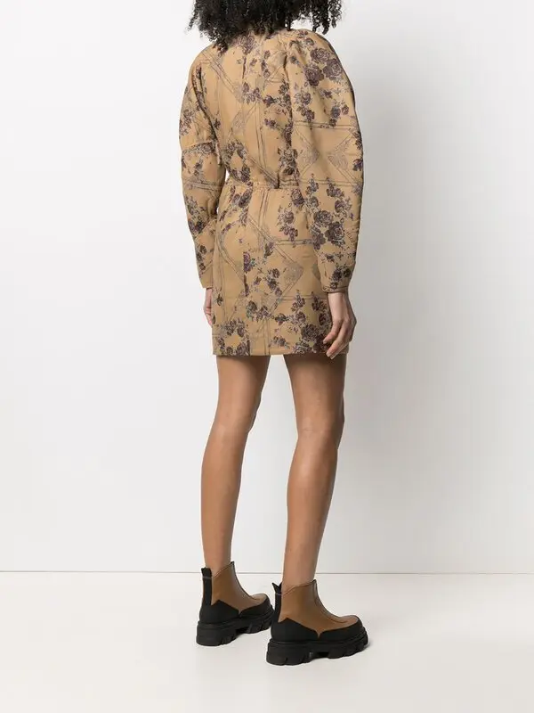 GANNI Floral Jacquard Dress