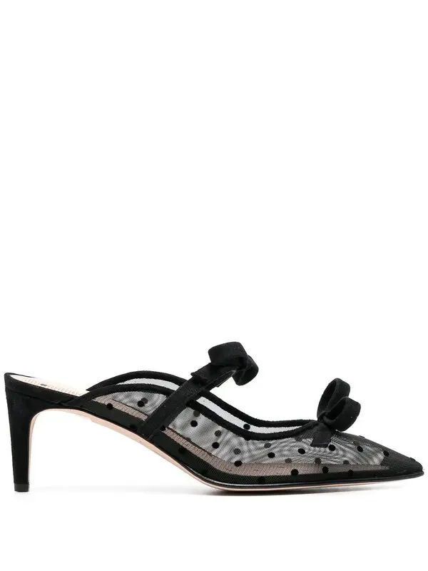 Red Valentino Pointed-toe Bow-detail Mules