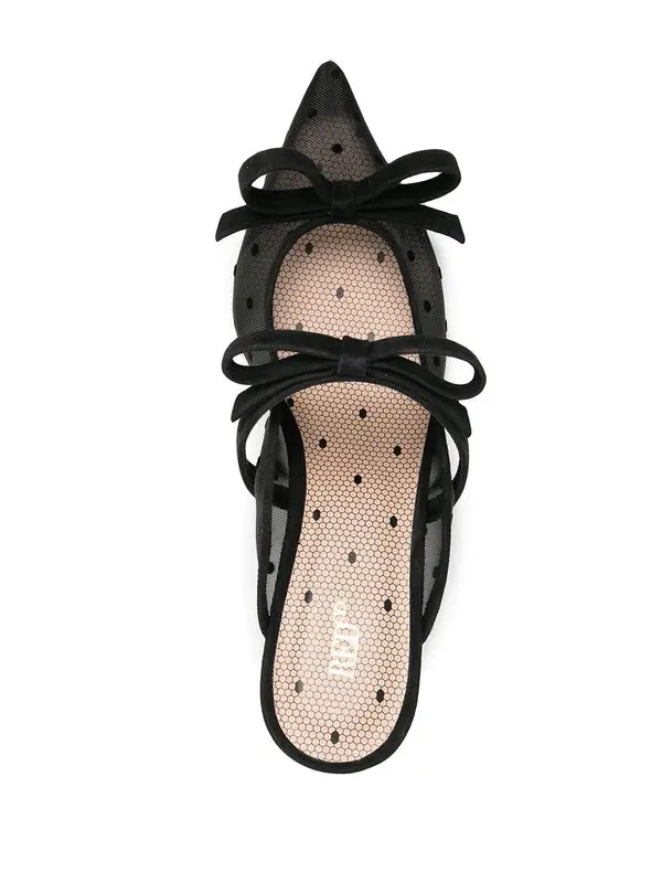 Red Valentino Pointed-toe Bow-detail Mules