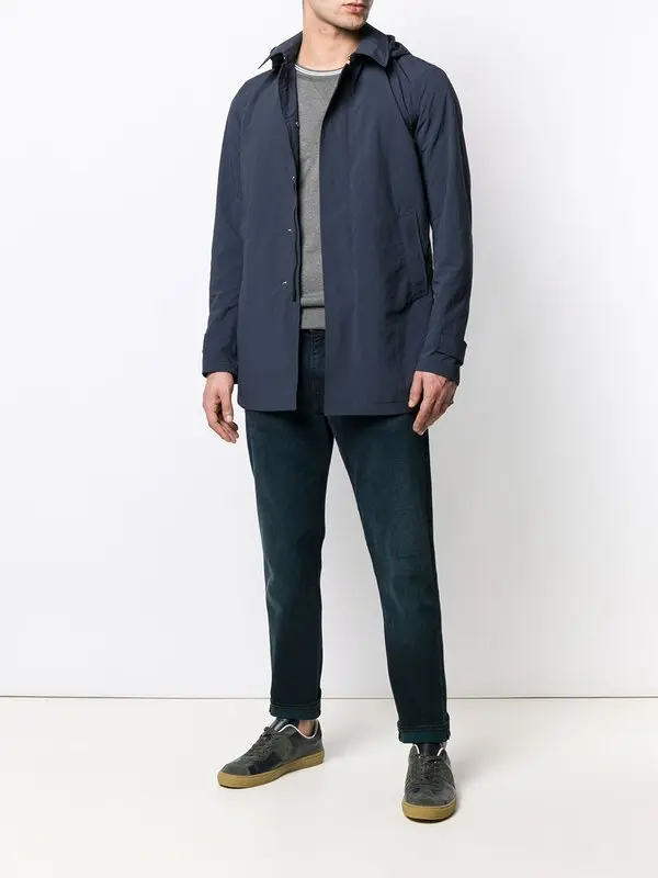 Herno Hooded Lightweight Jacket - Blue