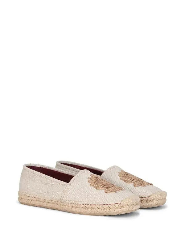 Dolce & Gabbana Embroidered Canvas Espadrilles