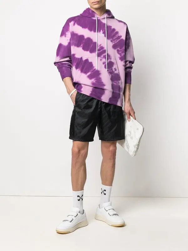 MSGM Logo-print Tie-dye Hoodie