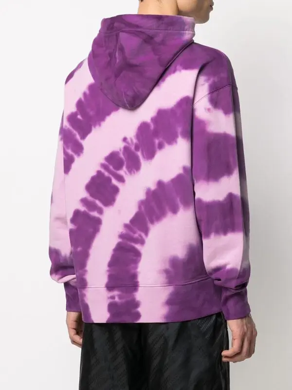 MSGM Logo-print Tie-dye Hoodie
