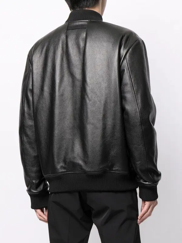 1017 Alyx 9sm Logo-print Pebbled Leather Jacket