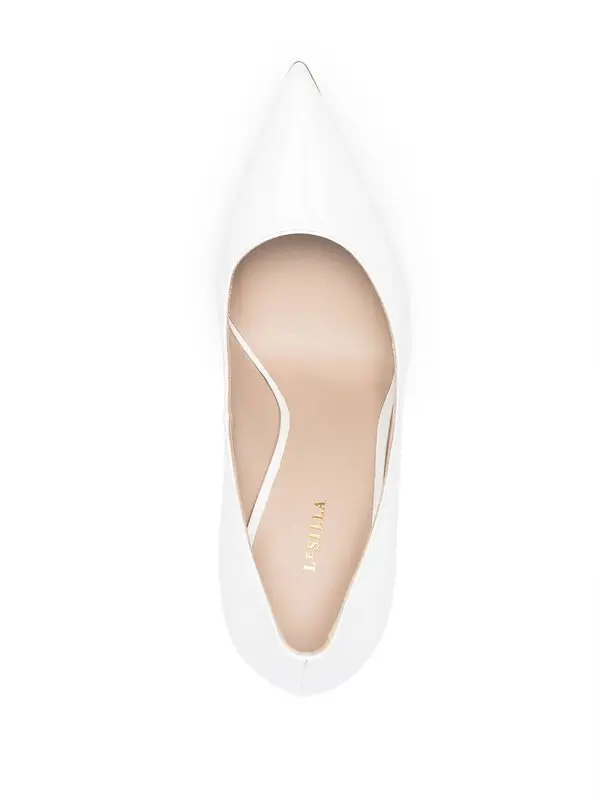 LE SILLA Eva 110mm Pointed-toe Pumps - White