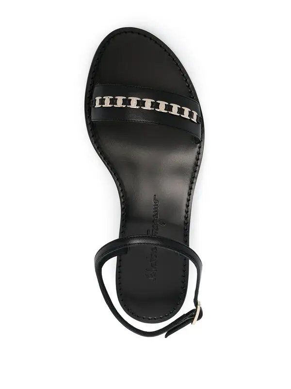 FERRAGAMO Tiny Vara Bow Appliqué Trim Sandals