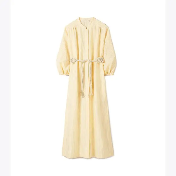 Tory Burch Striped Shirtdress - Yellow / Ivory Classic Swim Stripe
