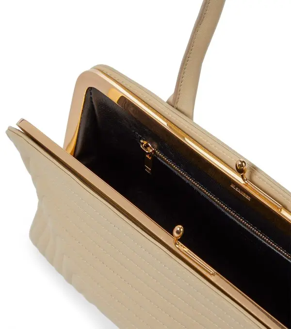 JIL SANDER Small Quilted Leather Shoulder Bag