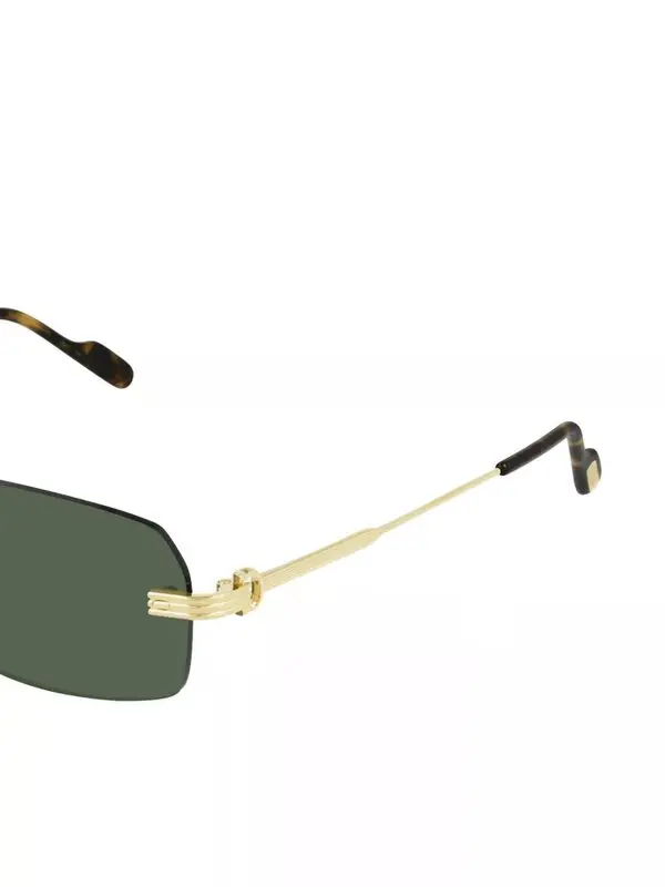 Cartier Rectangular-frame Sunglasses - Gold