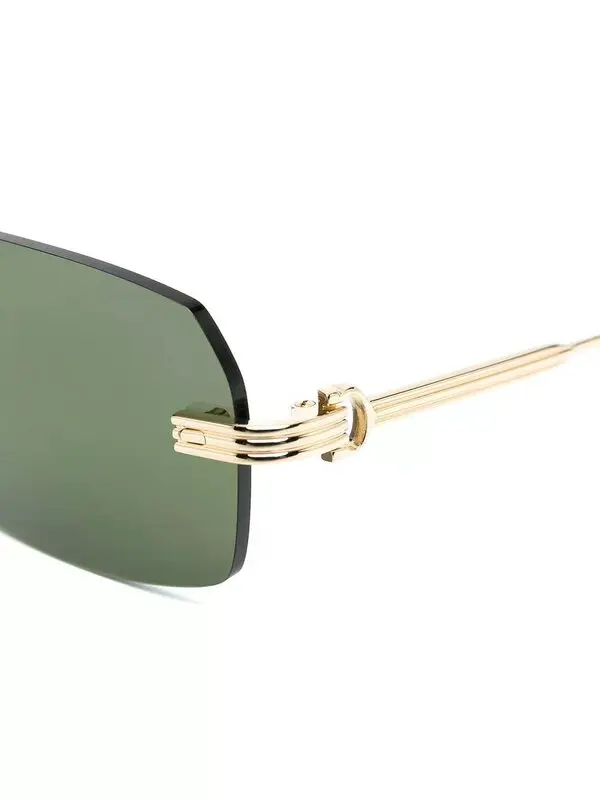 Cartier Rectangular-frame Sunglasses - Gold