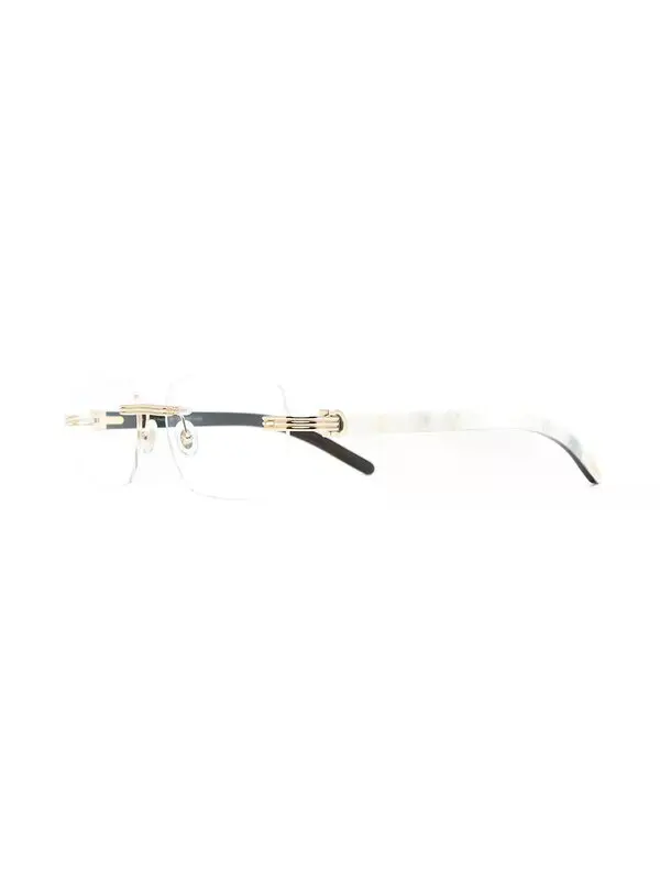 CARTIER Rimless Square-frame Glasses - White