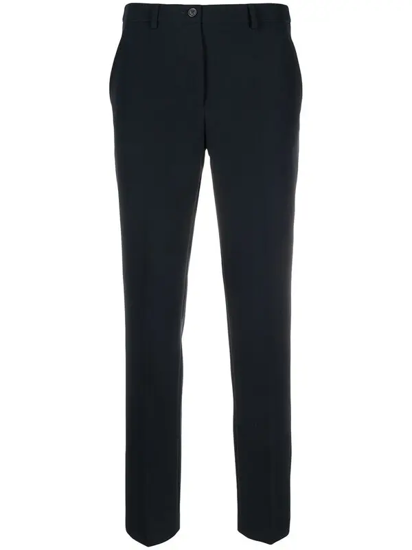 Seventy Cropped Slim-cut Trousers - Blue