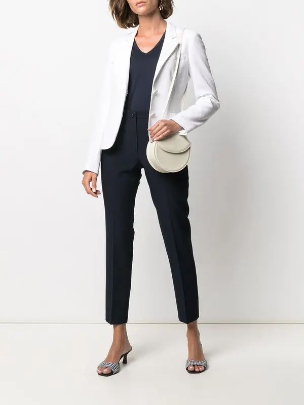 Seventy Cropped Slim-cut Trousers - Blue
